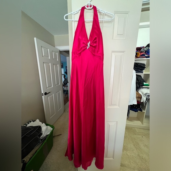 Cache | Dresses | Nwt Cache Formal Satin Gown Fuscia Pink Size 8 | Poshmark
